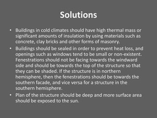 Architecture in cold and dry regions | PDF