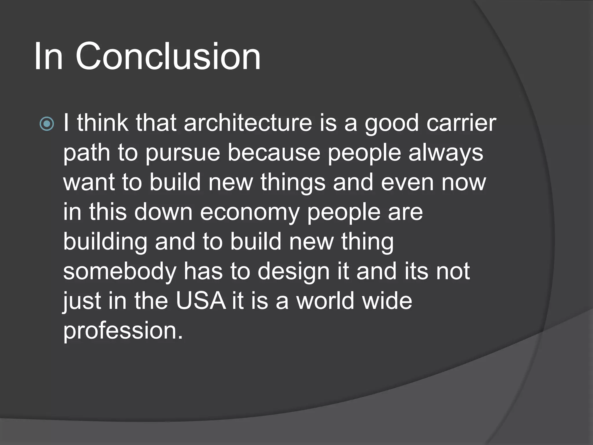 Architecture in the economy | PPTX