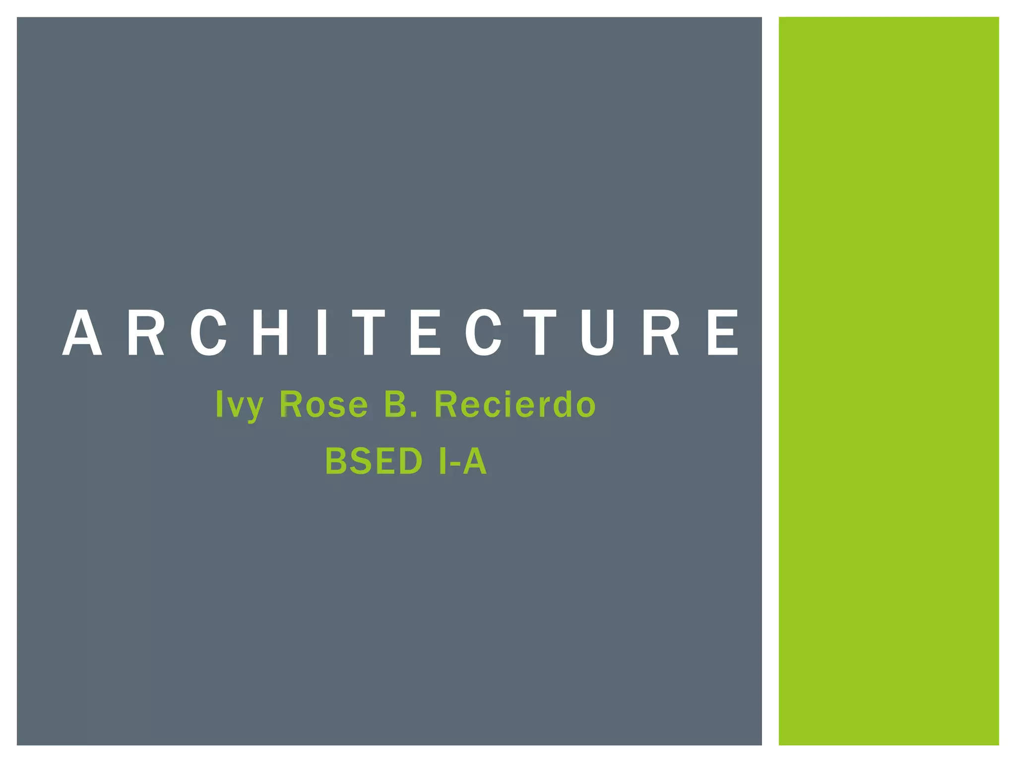 Introduction to Architecture | PPTX