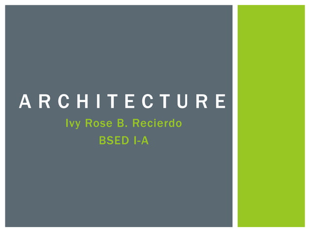 Introduction to Architecture | PPTX | Civil Engineering Industry ...