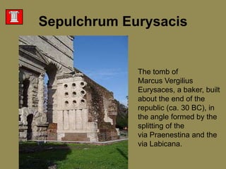 Architecture lesson #5 sepulcra romana | PPTX