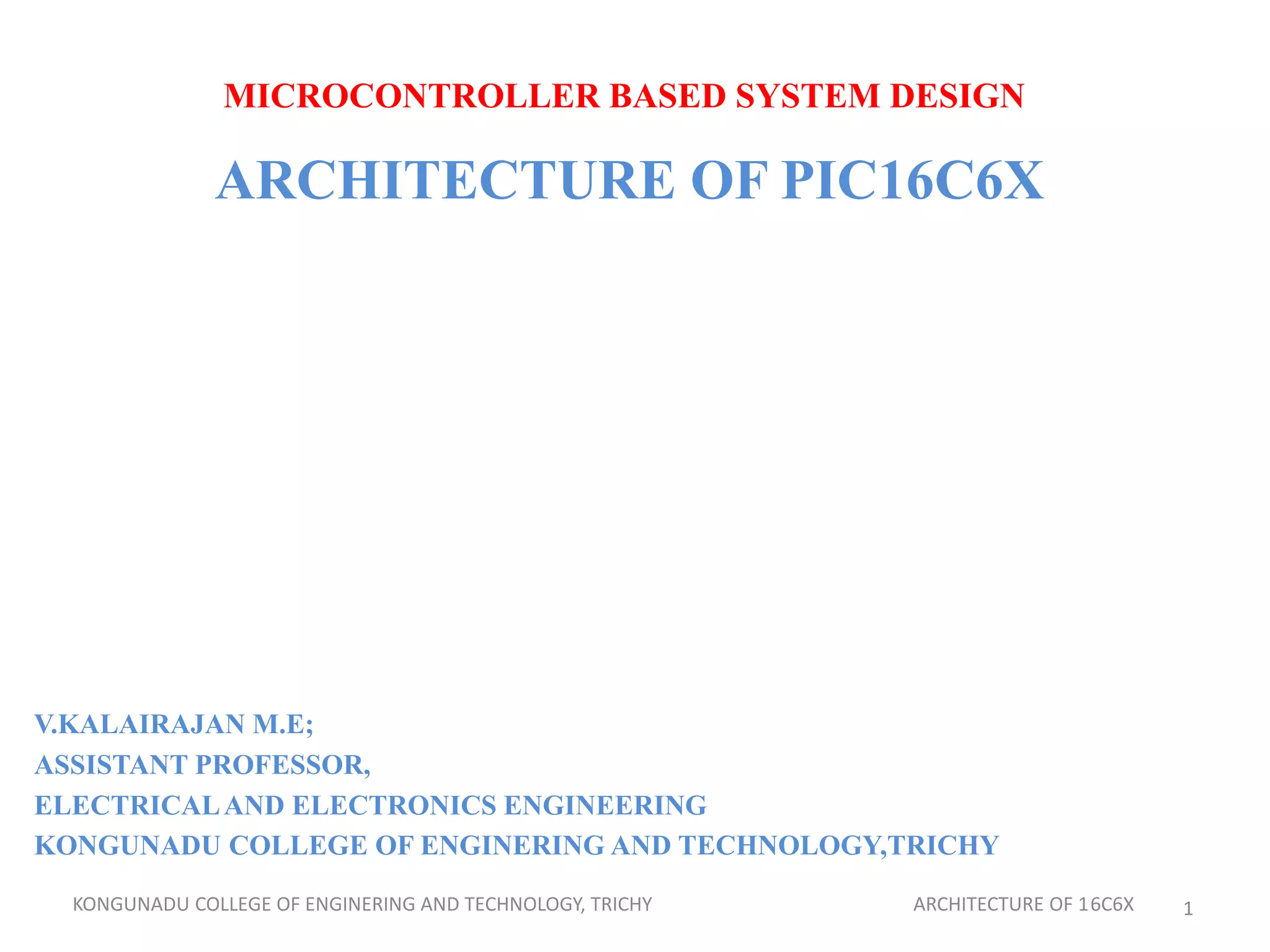 Architecture of 16C6X | PPTX