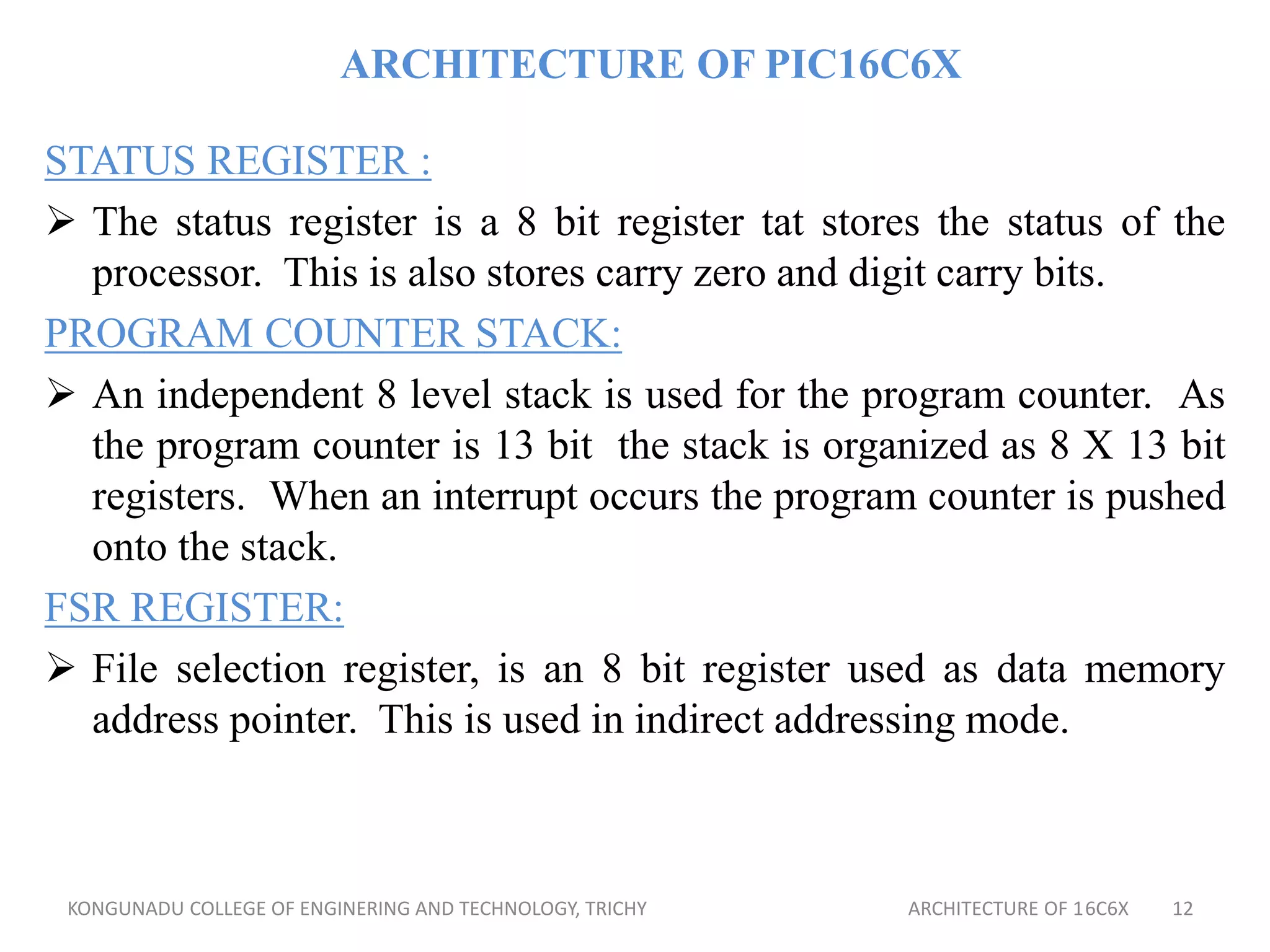 Architecture of 16C6X | PPTX