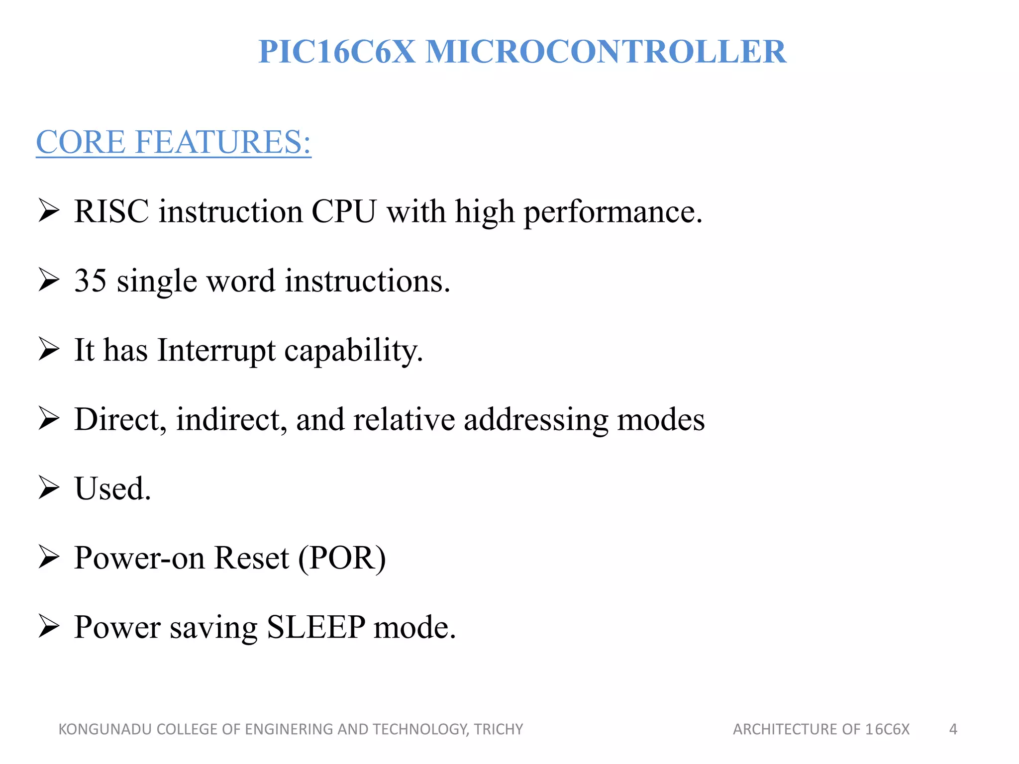 Architecture of 16C6X | PPTX