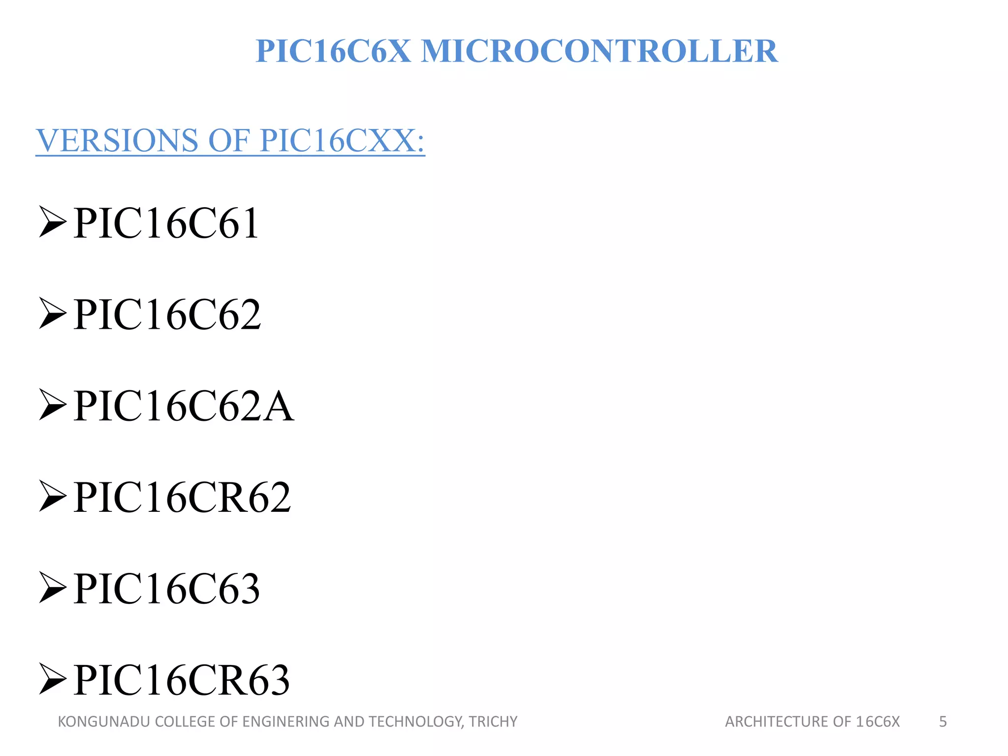 Architecture of 16C6X | PPTX