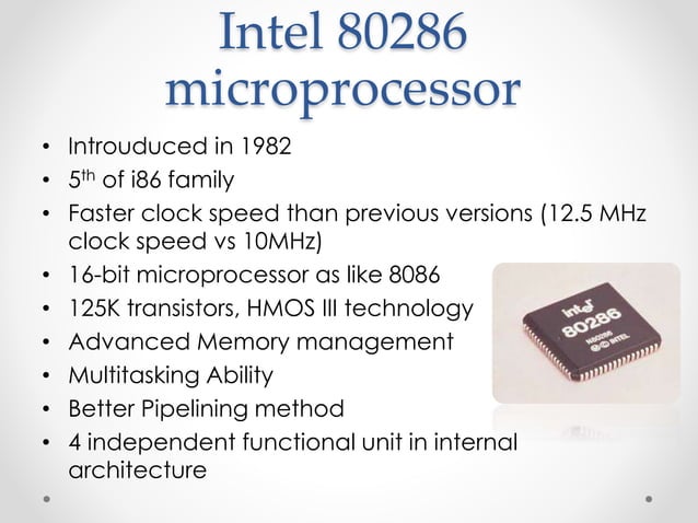 Architecture of 80286 microprocessor | PPTX | Operating Systems | Computer Software and Applications