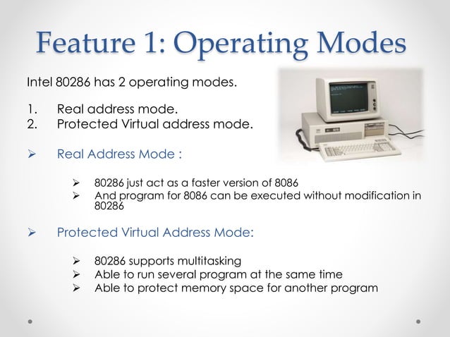 Architecture of 80286 microprocessor | PPTX | Operating Systems | Computer Software and Applications