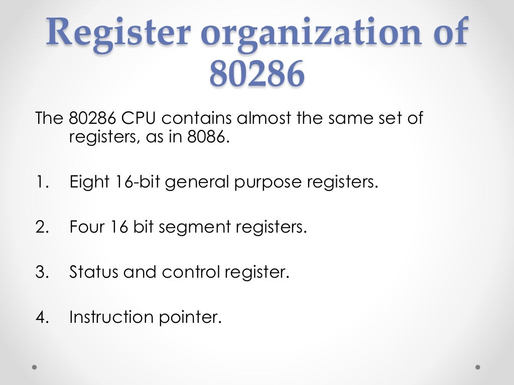 Architecture Of 80286 Microprocessor