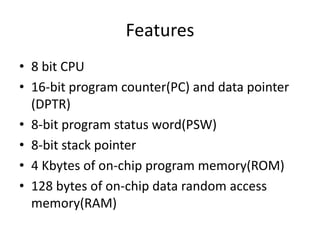 Architecture of 8051 | PPTX