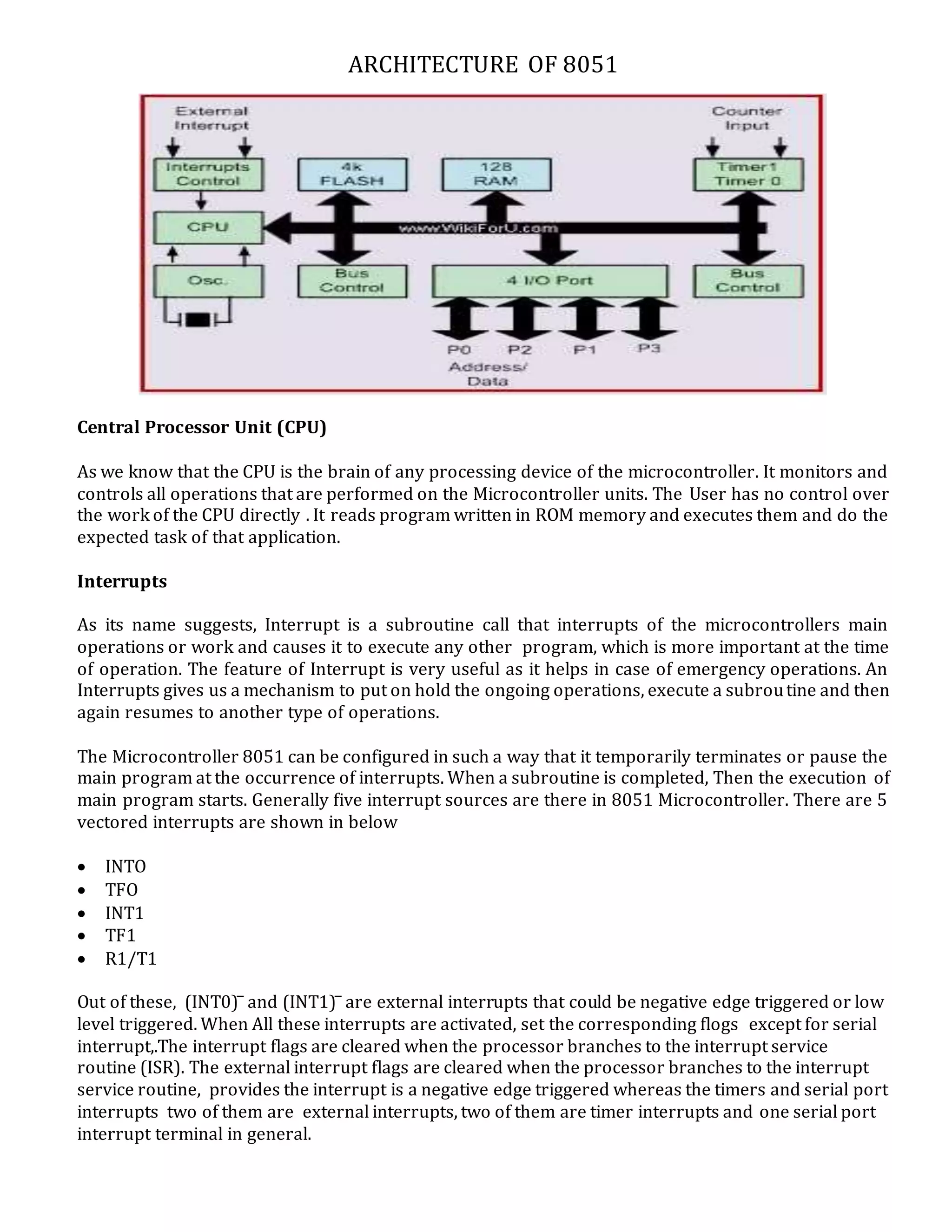 Architecture of 8051 | PDF