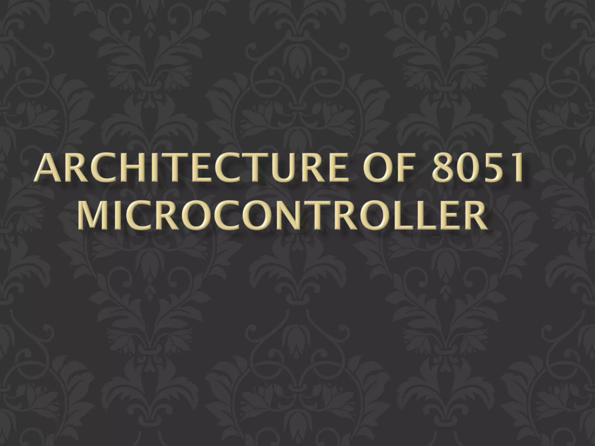 MICROCONTROLLER - INTEL 8051 | PDF