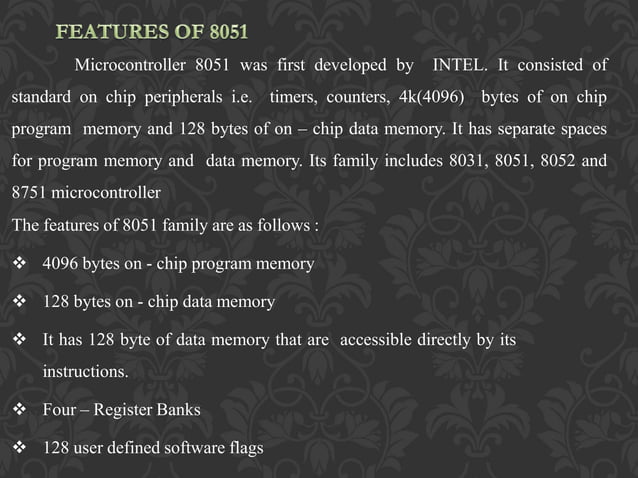 MICROCONTROLLER - INTEL 8051 | PDF