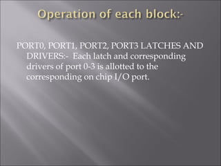 Architecture of 8051 microcontroller)) | PPT