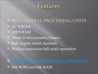 Architecture of 8051 microcontroller)) | PPT