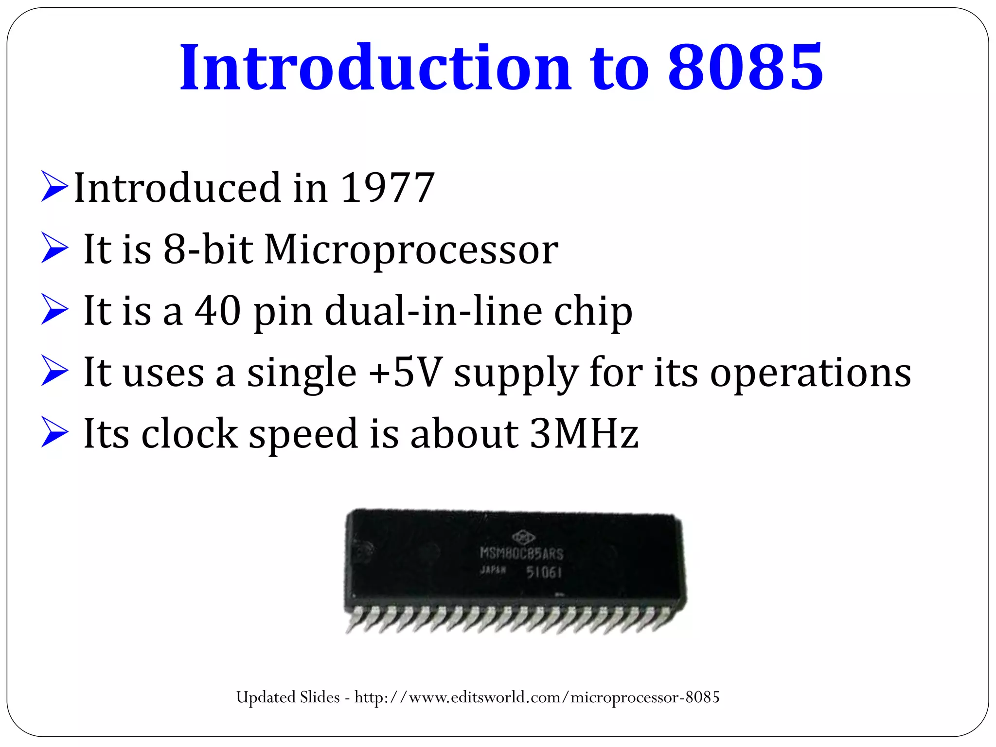 Architecture of 8085