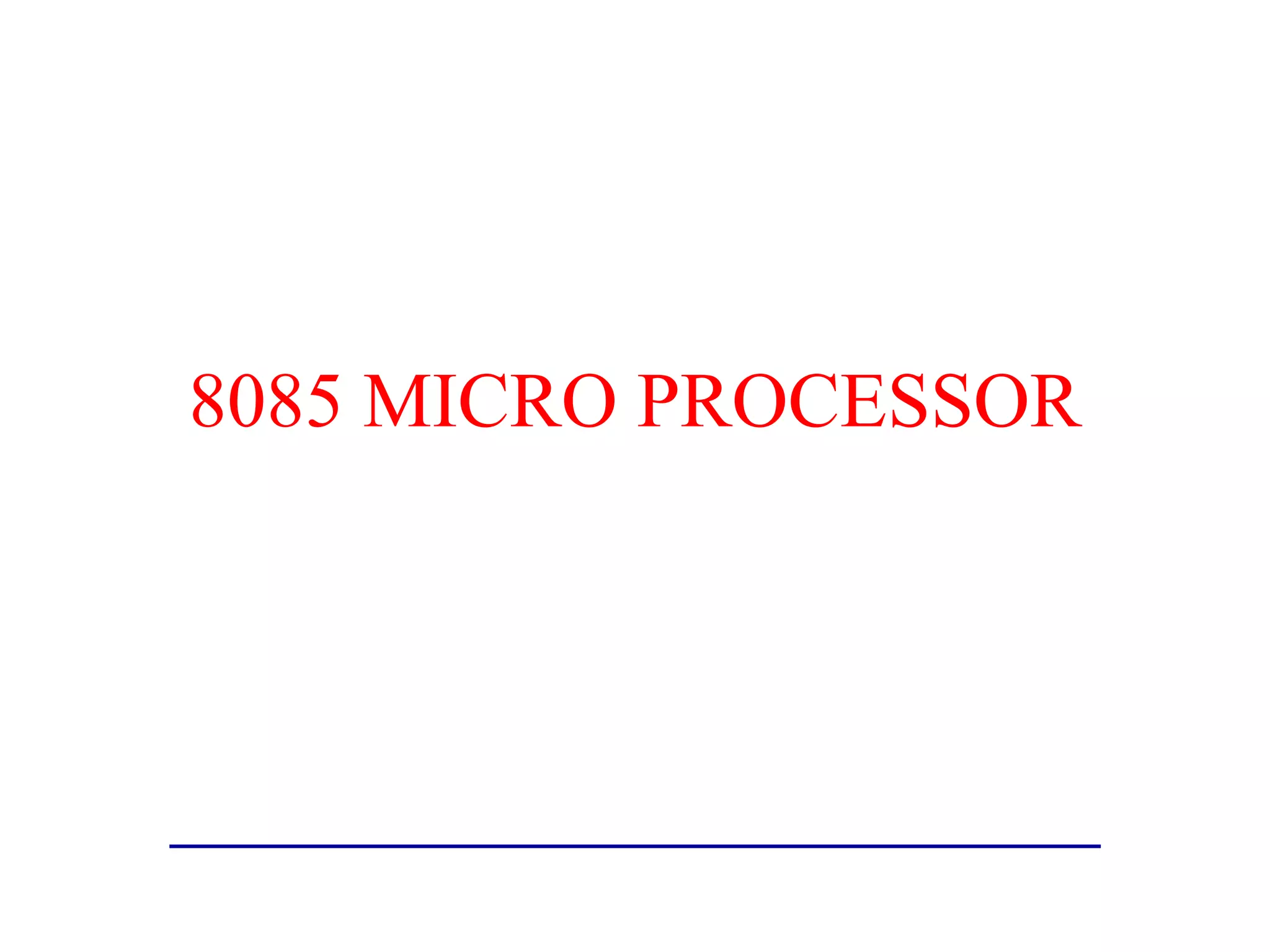 Architecture of 8085 | PDF