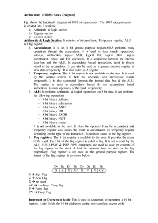 Architecture of 8085 | PDF