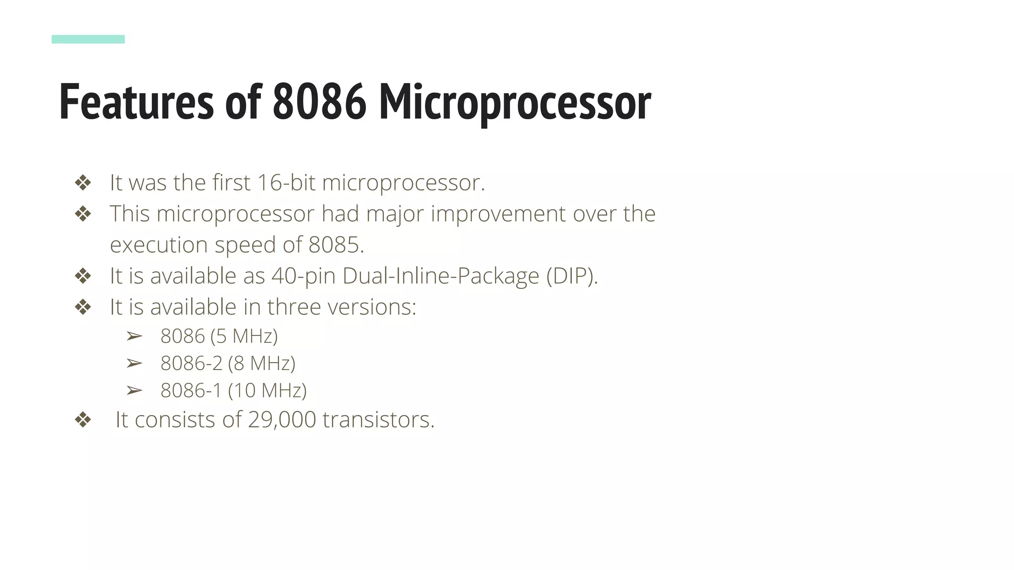 Architecture of 8086 microprocessor | PPTX