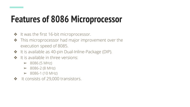 Architecture of 8086 microprocessor | PPTX