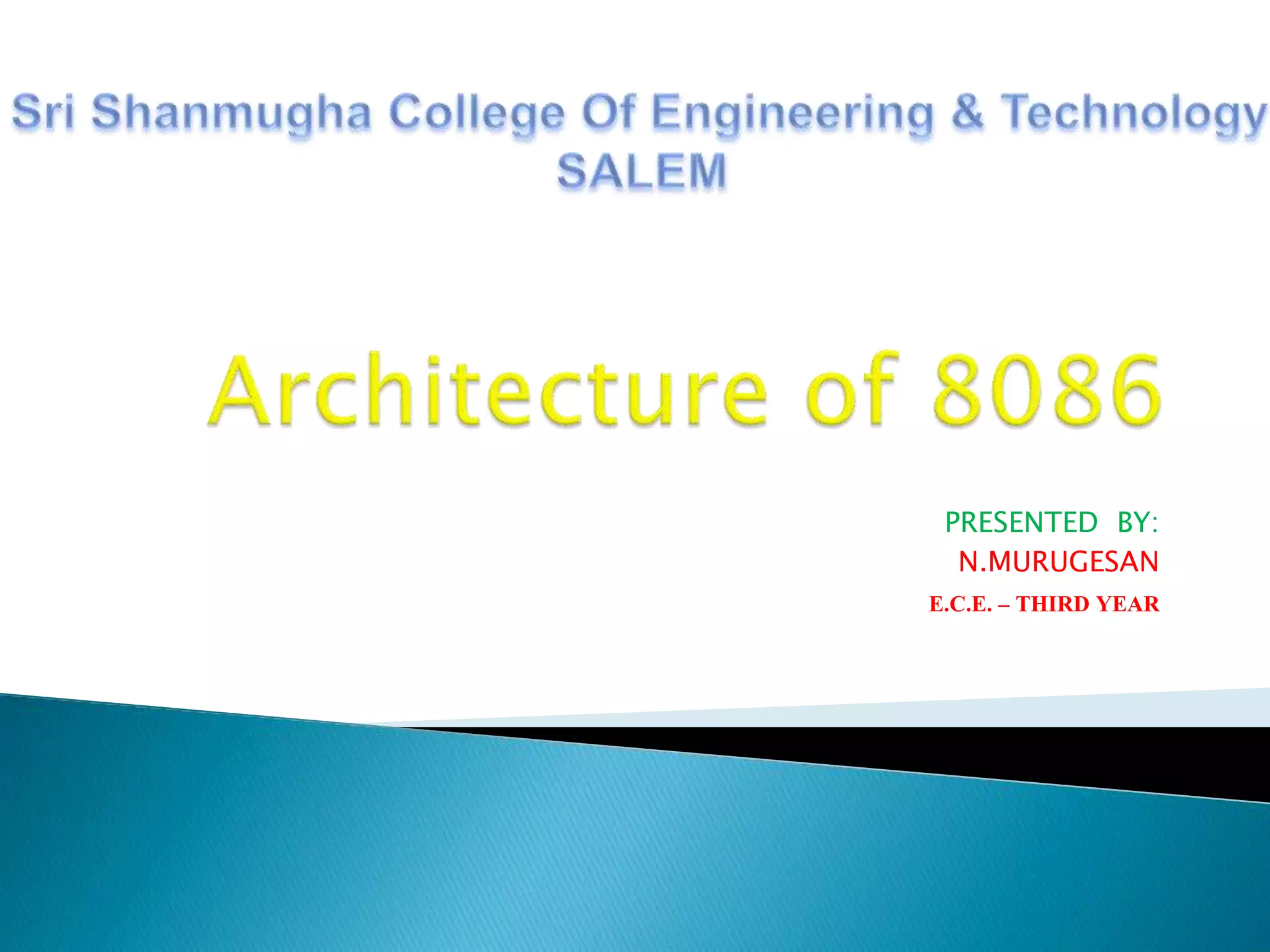Architecture of 8086 | PPSX | Programming Languages | Computing