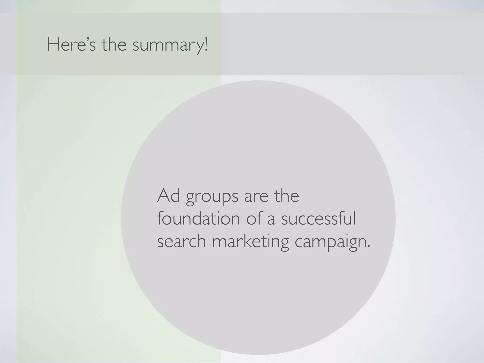 The Architecture of Ad Groups | PPT