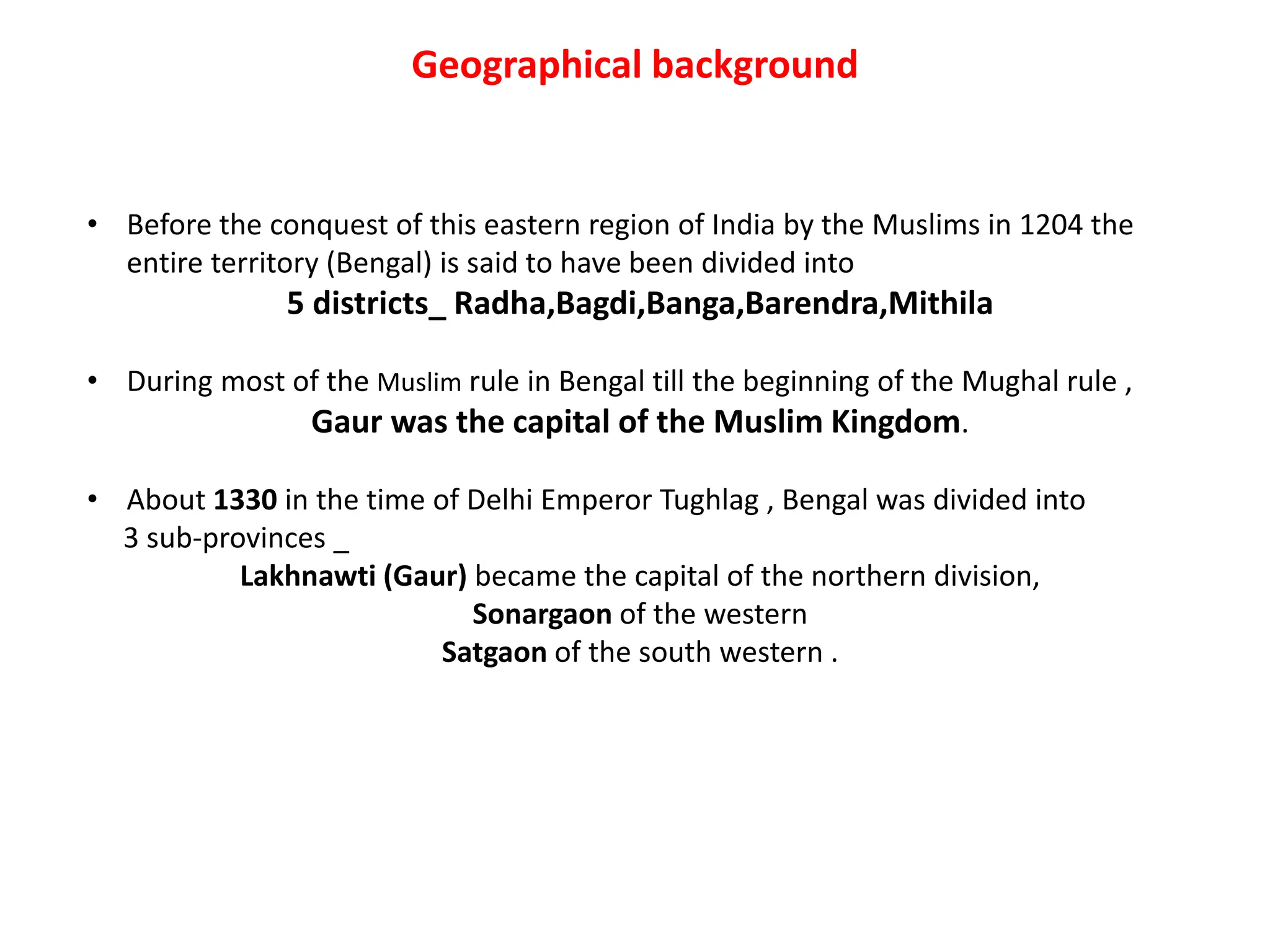 Architecture of Bengal Mughal and Sultanate Period | PPTX