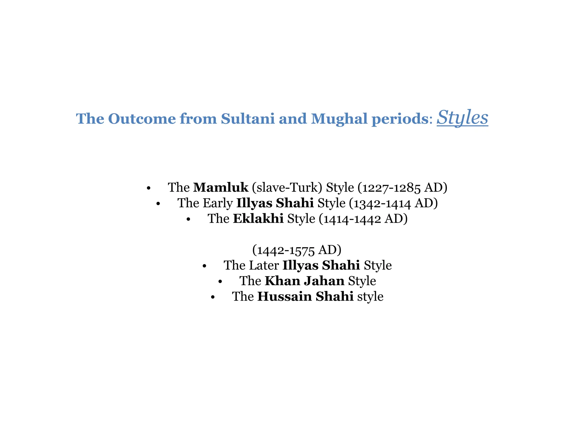 Architecture of Bengal Mughal and Sultanate Period | PPTX