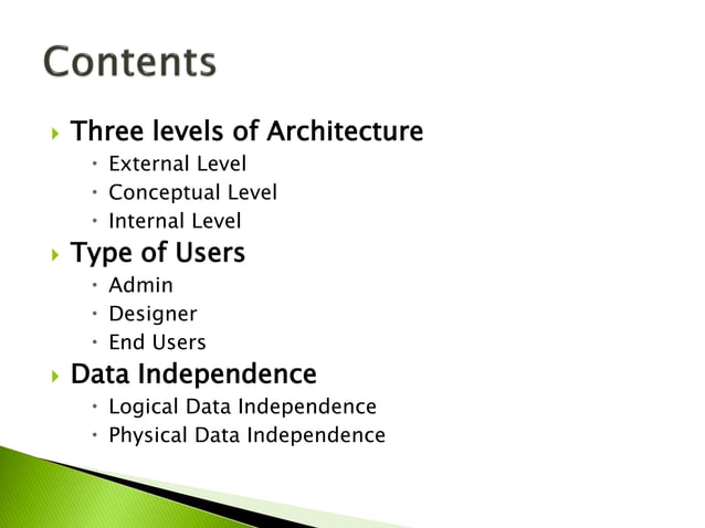 Architecture of dbms | PPTX | Databases | Computer Software and Applications
