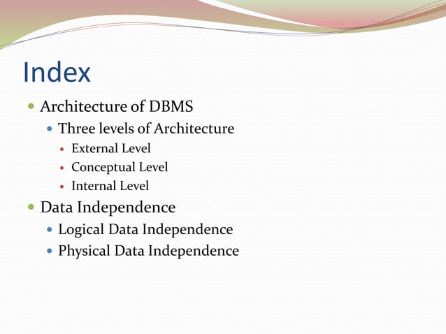 Architecture of dbms(lecture 3) | PPT Architecture of dbms(lecture 3) | PPT