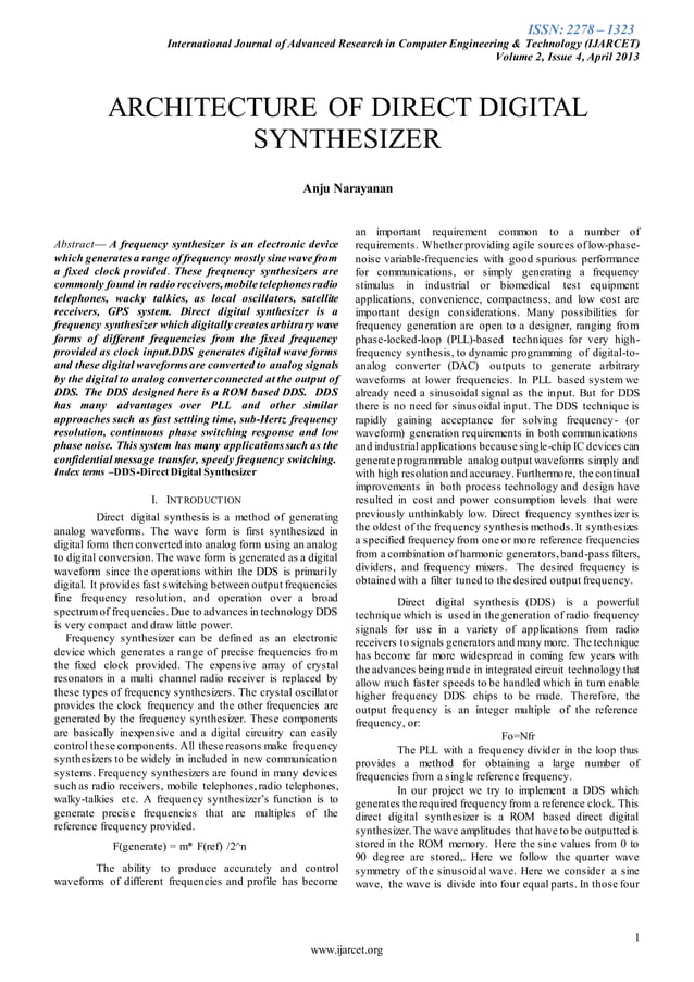Architecture of direct_digital_synthesiz | PDF