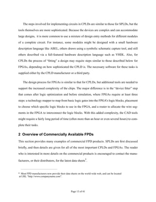 Architecture of fpg as and cplds | PDF