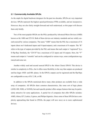 Architecture of fpg as and cplds | PDF