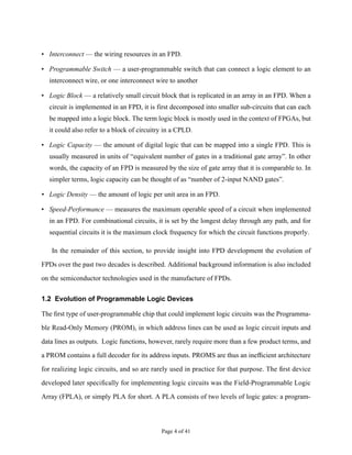 Architecture of fpg as and cplds | PDF