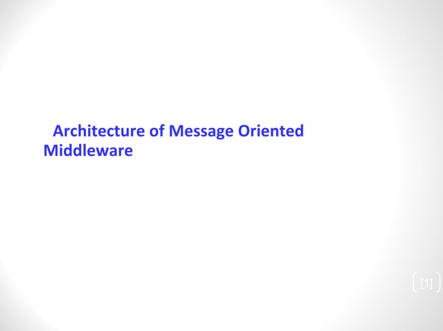 Architecture of message oriented middleware | PPT