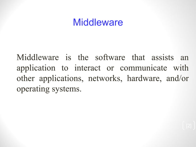 Architecture of message oriented middleware | PPT