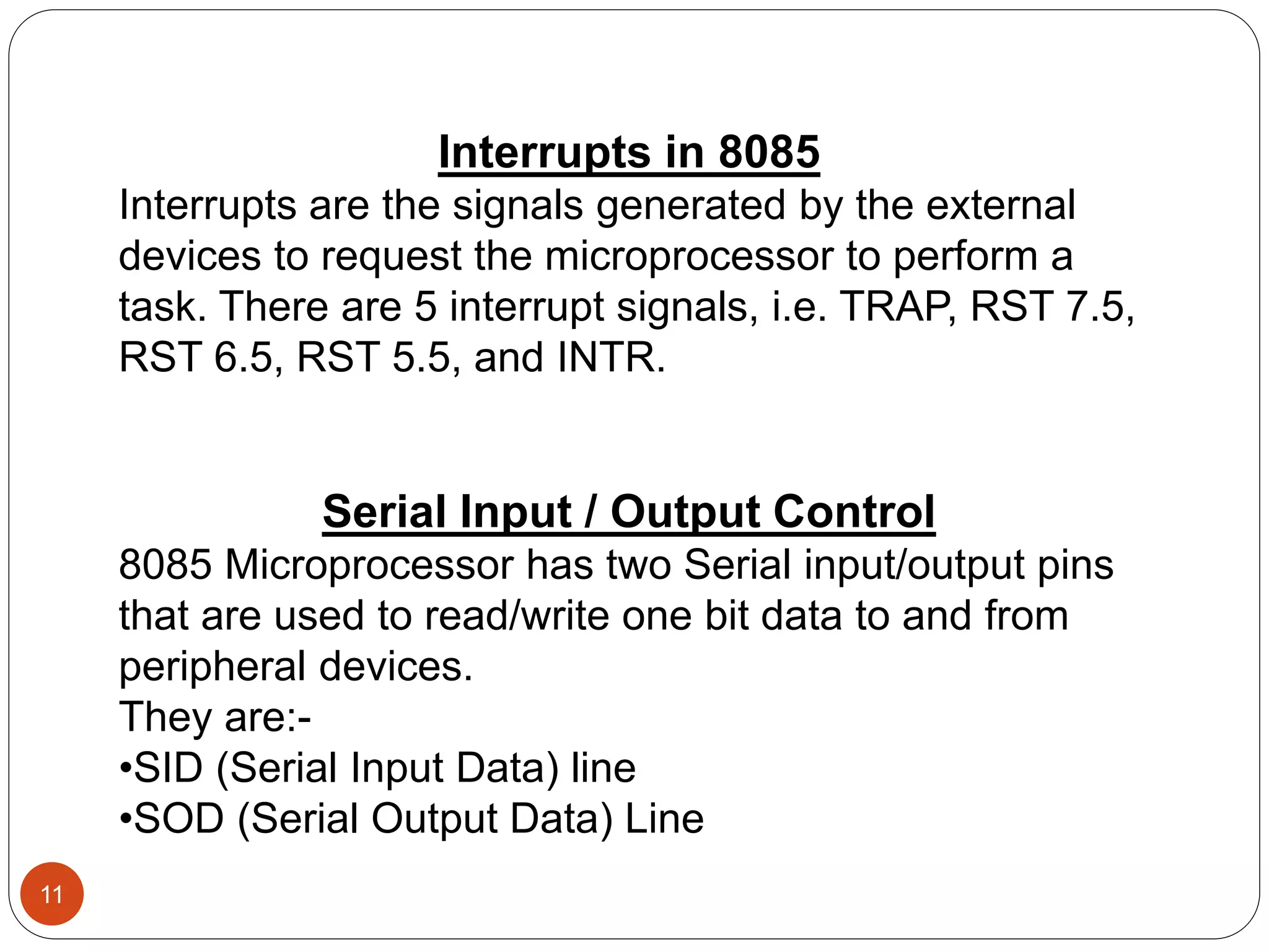 Architecture of 8085 microprocessor | PPTX