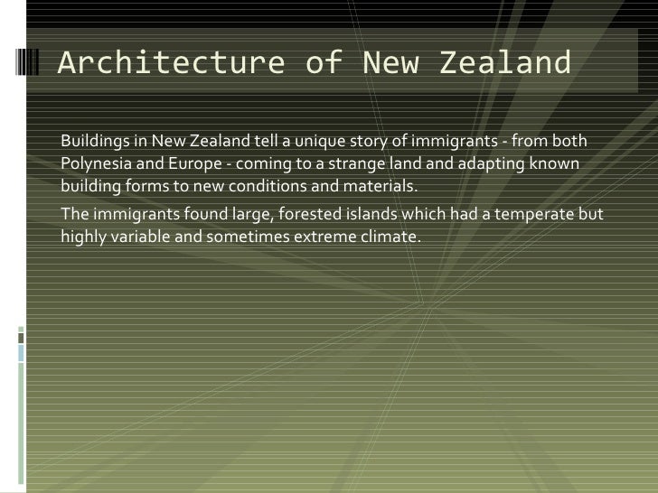 Architecture of new zealand