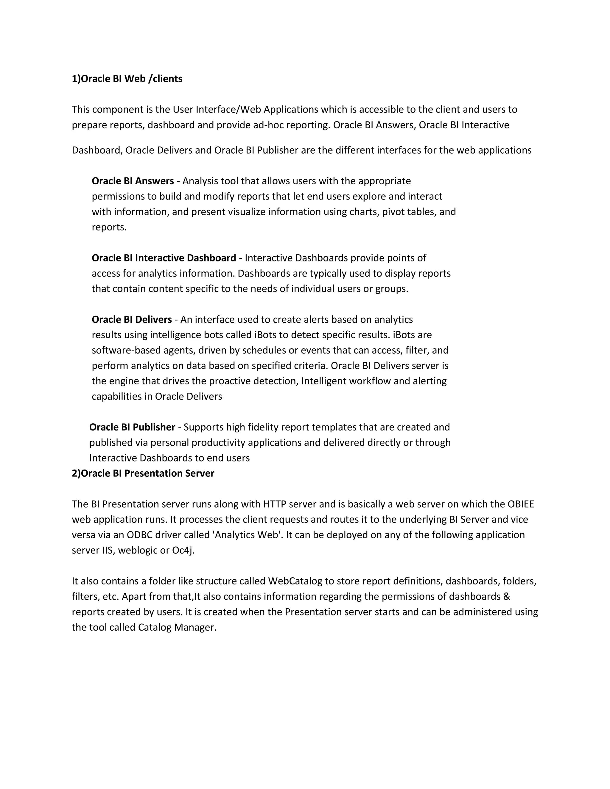 Architecture of obiee | DOCX