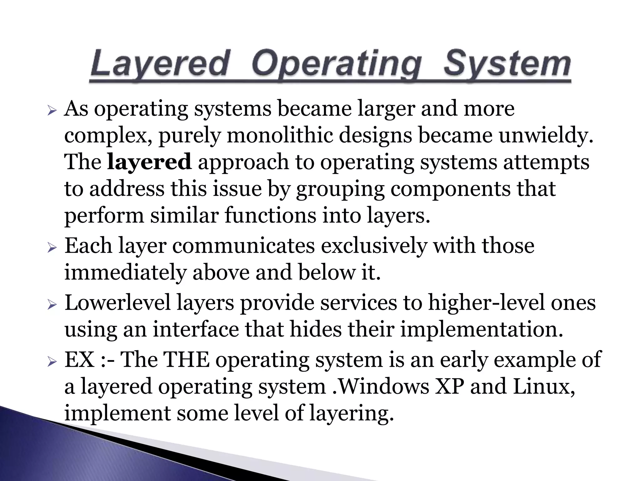 Architecture Of Operating System Pptx Operating Systems Computer Software And Applications