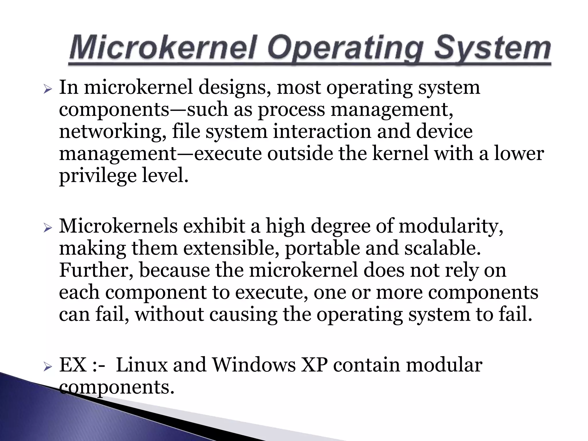 Architecture of operating system | PPTX
