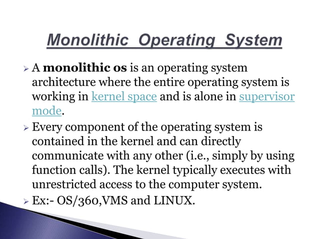 Architecture of operating system | PPTX | Operating Systems | Computer ...