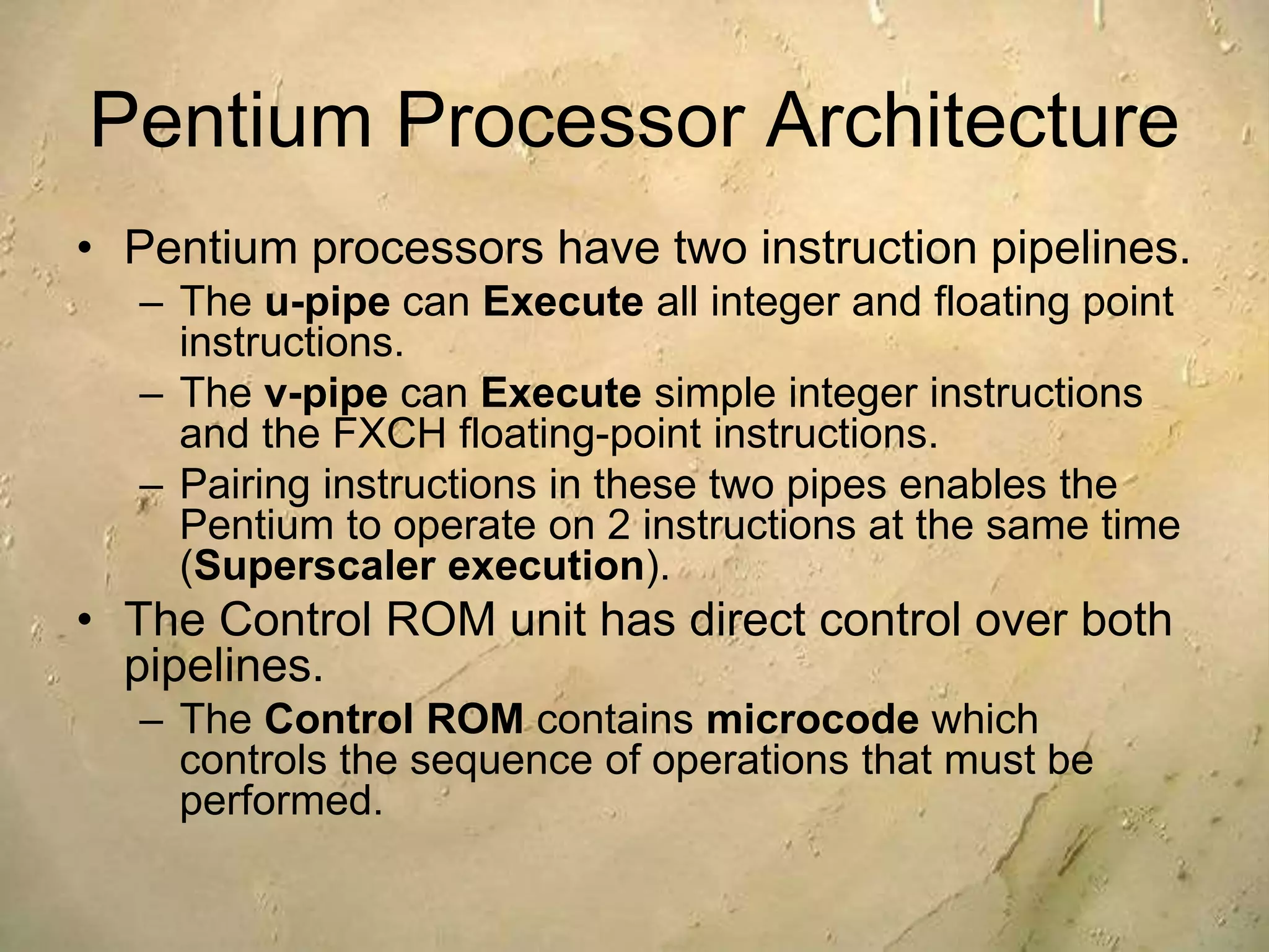 Architecture of pentium family | PPTX