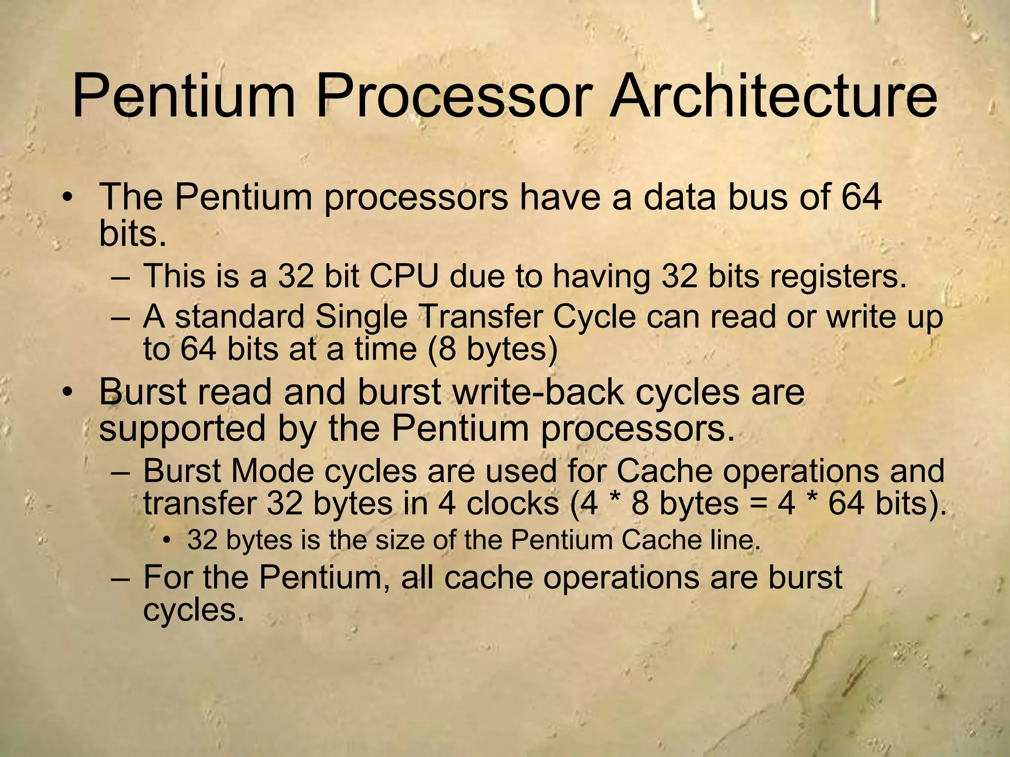 Architecture of pentium family | PPTX