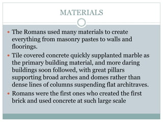 Architecture of rome | PPTX