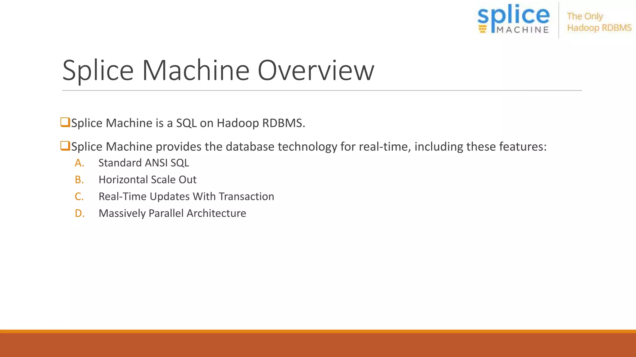 Splice Machine Overview | PPTX
