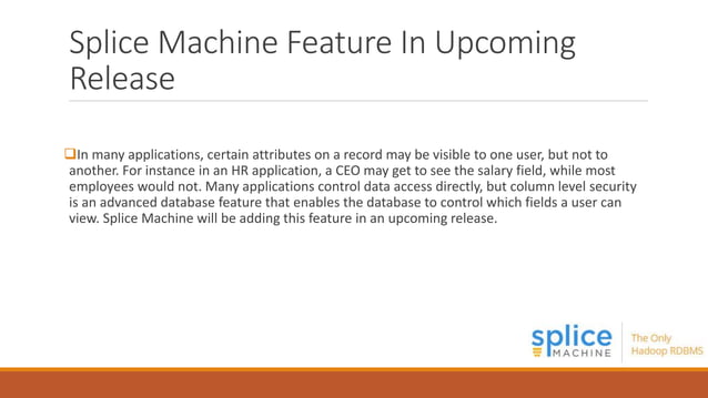 Splice Machine Overview | PPTX