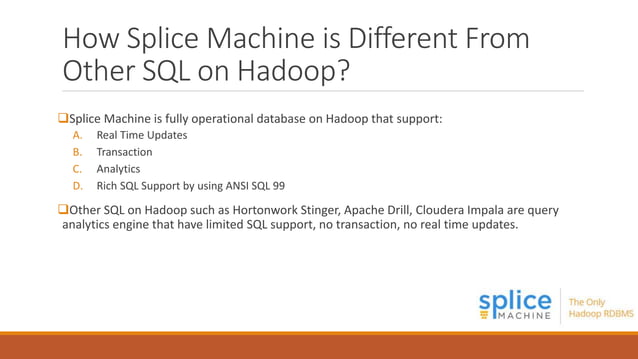 Splice Machine Overview | PPTX