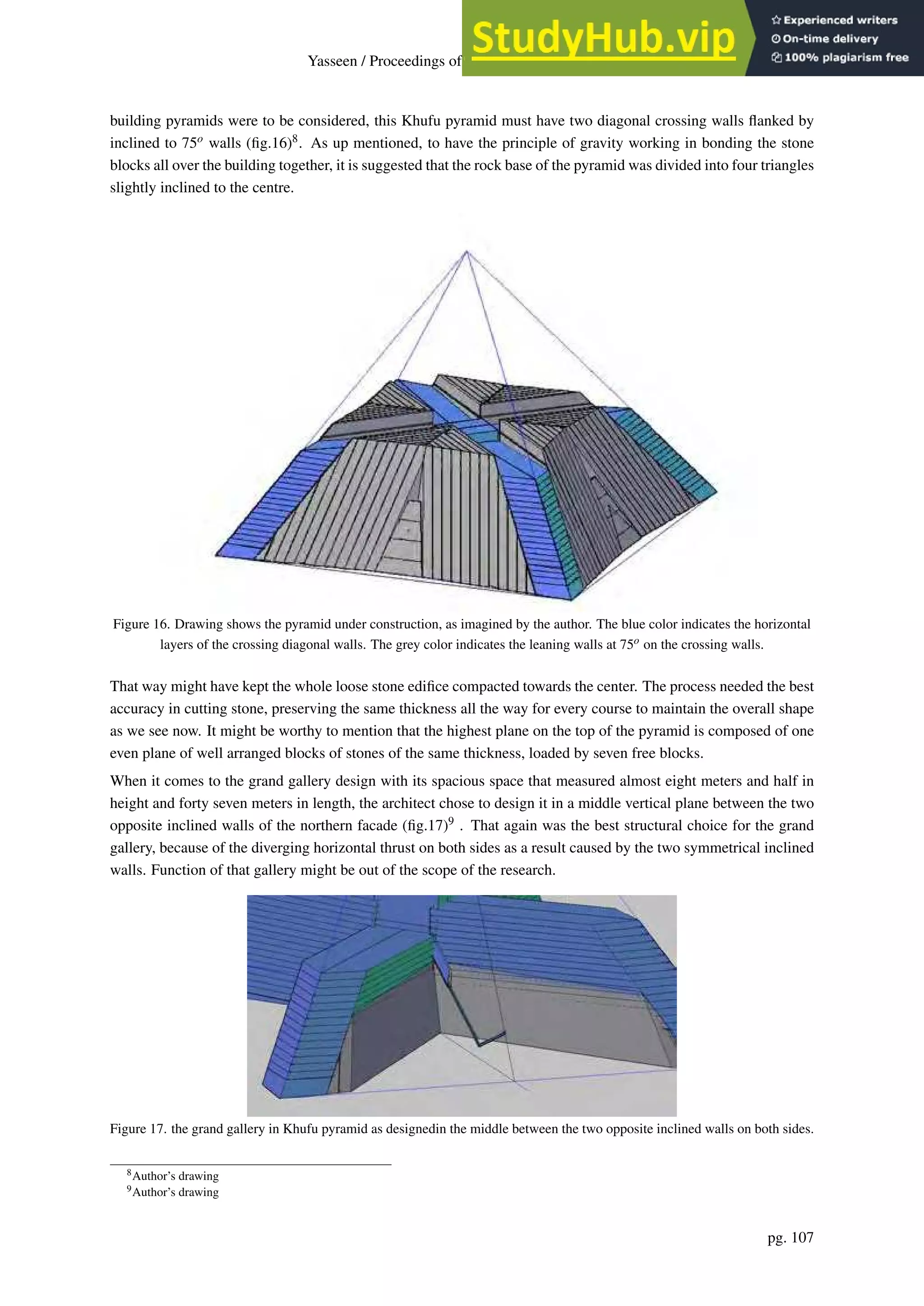 Architecture Of The Great Pyramid Of Giza Concept And Construction | PDF