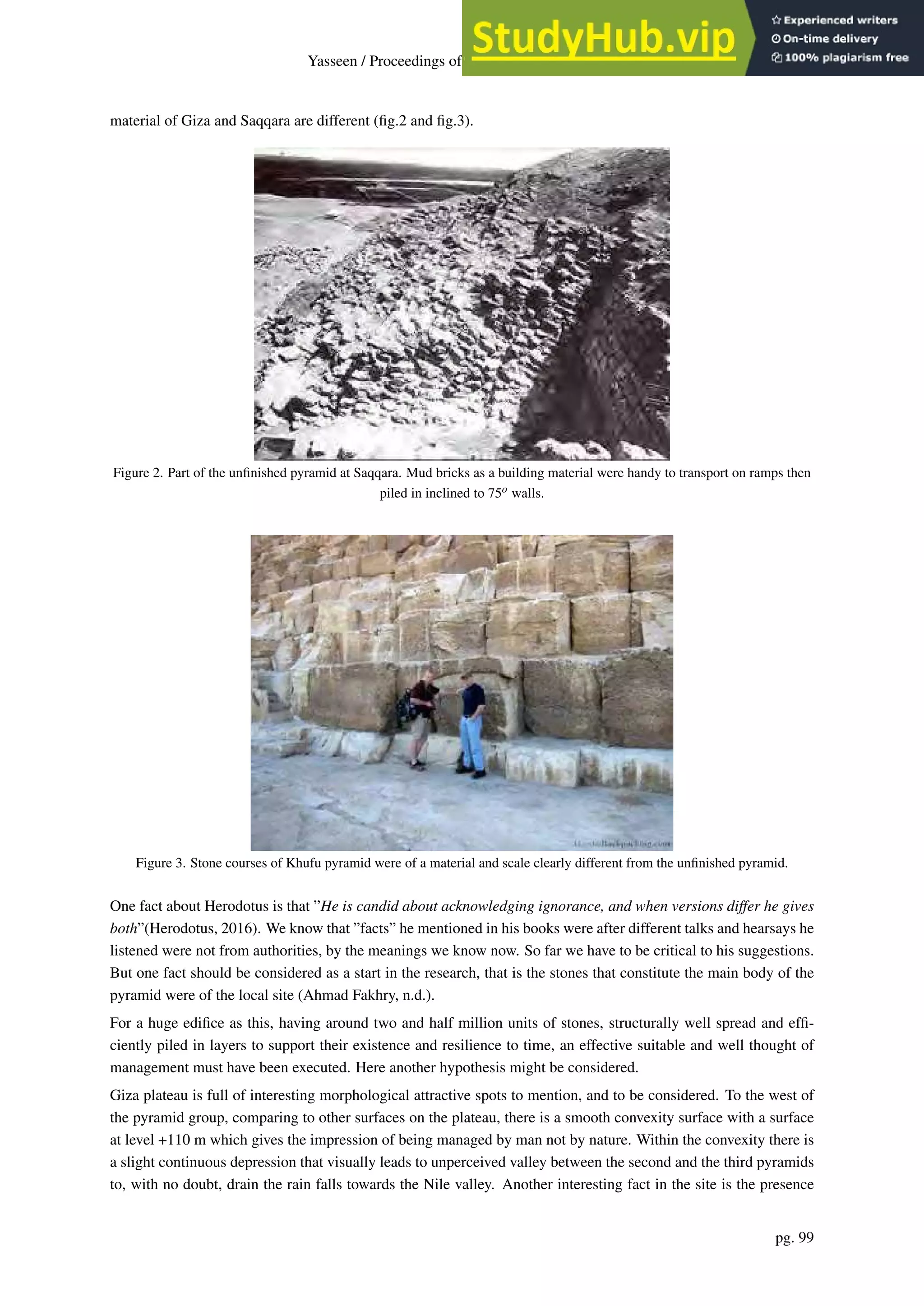 Architecture Of The Great Pyramid Of Giza Concept And Construction | PDF