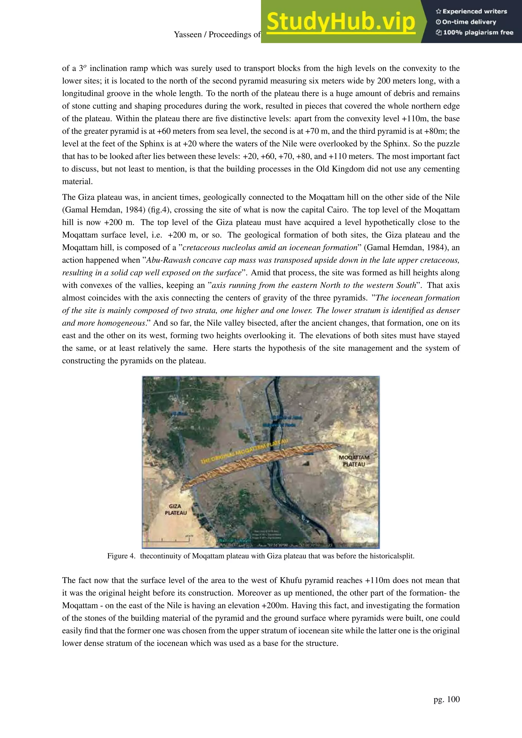 Architecture Of The Great Pyramid Of Giza Concept And Construction | PDF